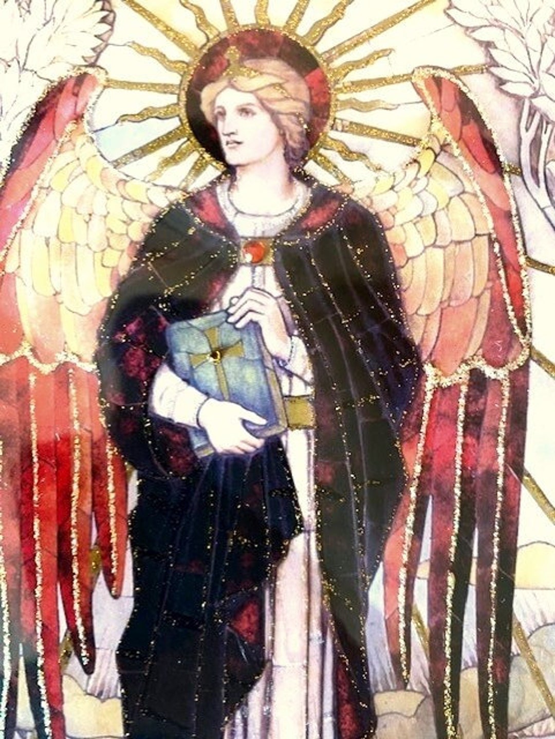 Archangel Uriel Decal, Hand-embellished - Etsy
