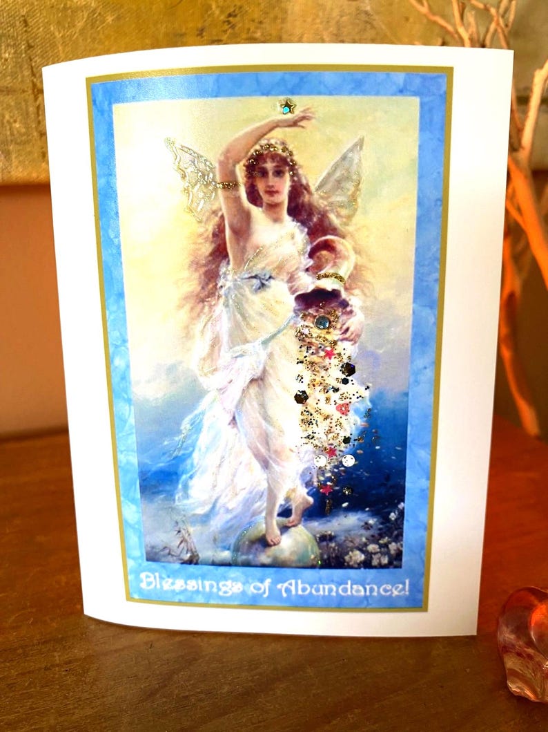 Blessings of Abundance, Hand-embellished Card - Etsy