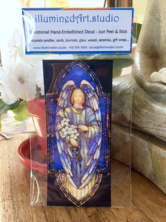 Archangel Gabriel Decal Hand-Embellished Stickers, Labels & Tags ...