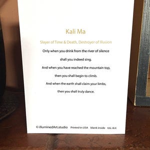 Black Kali Ma Card - Etsy