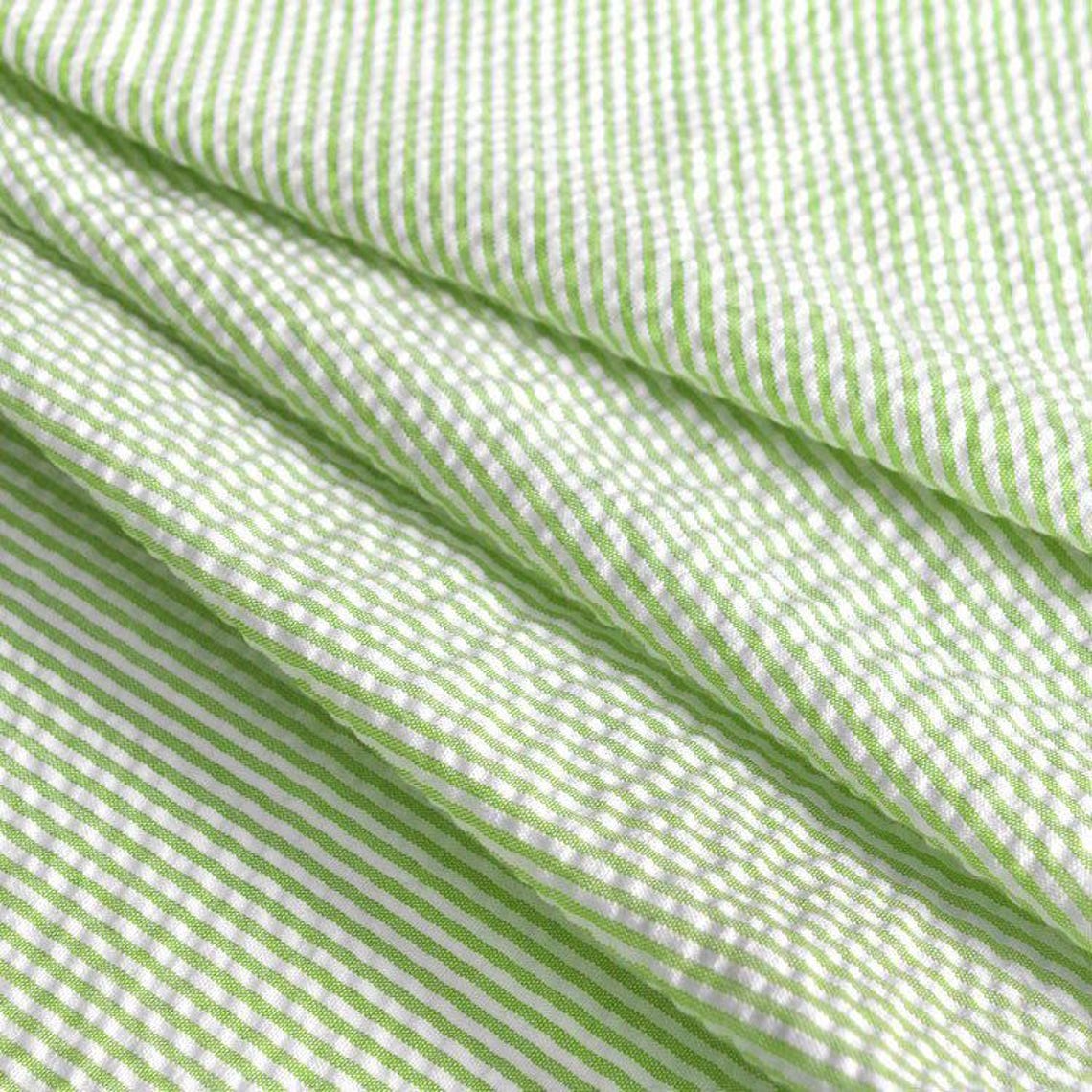 Lime Green Seersucker Fabric, Seersucker Fabric by the Yard, Robert ...