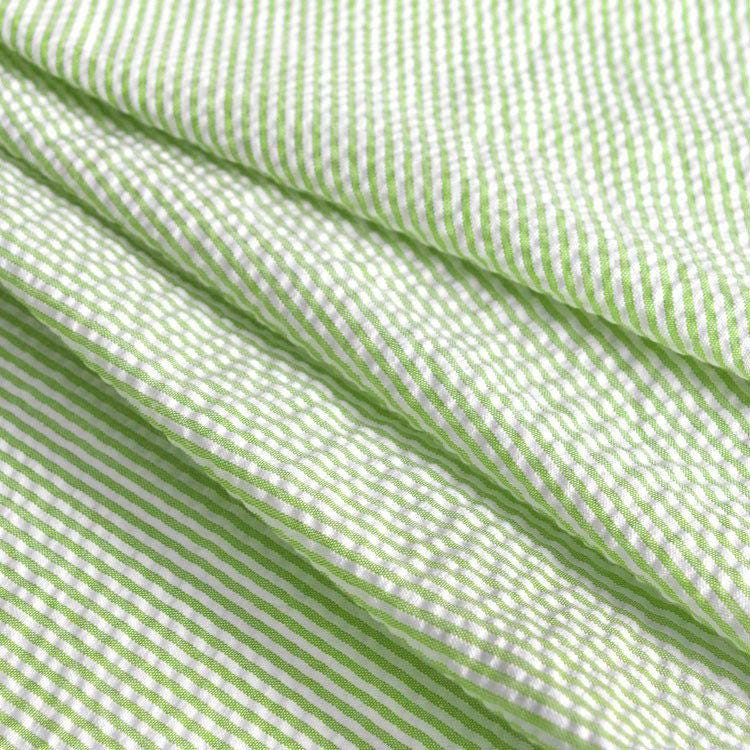 Lime Green Seersucker Fabric, Robert Kaufman Cotton Poly Blend, by the ...