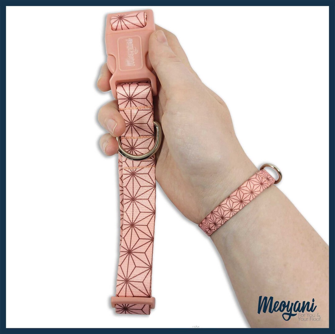 Demon Sister Anime Collar With Friendship Bracelet / Pink Anime Pattern ...