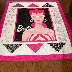 Barbie Quilt With Black Background - Etsy