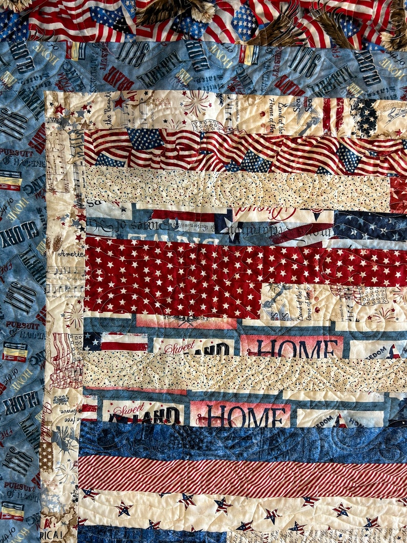 Patriotic Liberty, Glory American Flag Road Race Quilt - Etsy