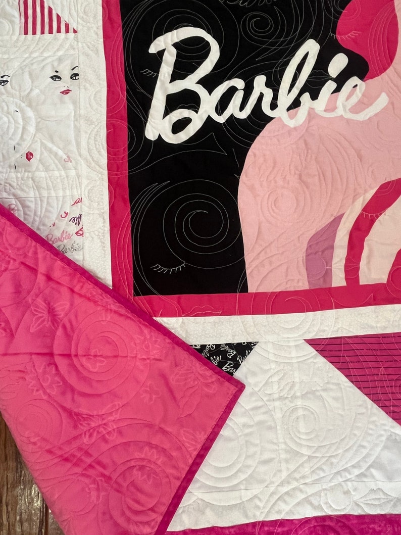 Barbie Quilt With Black Background - Etsy