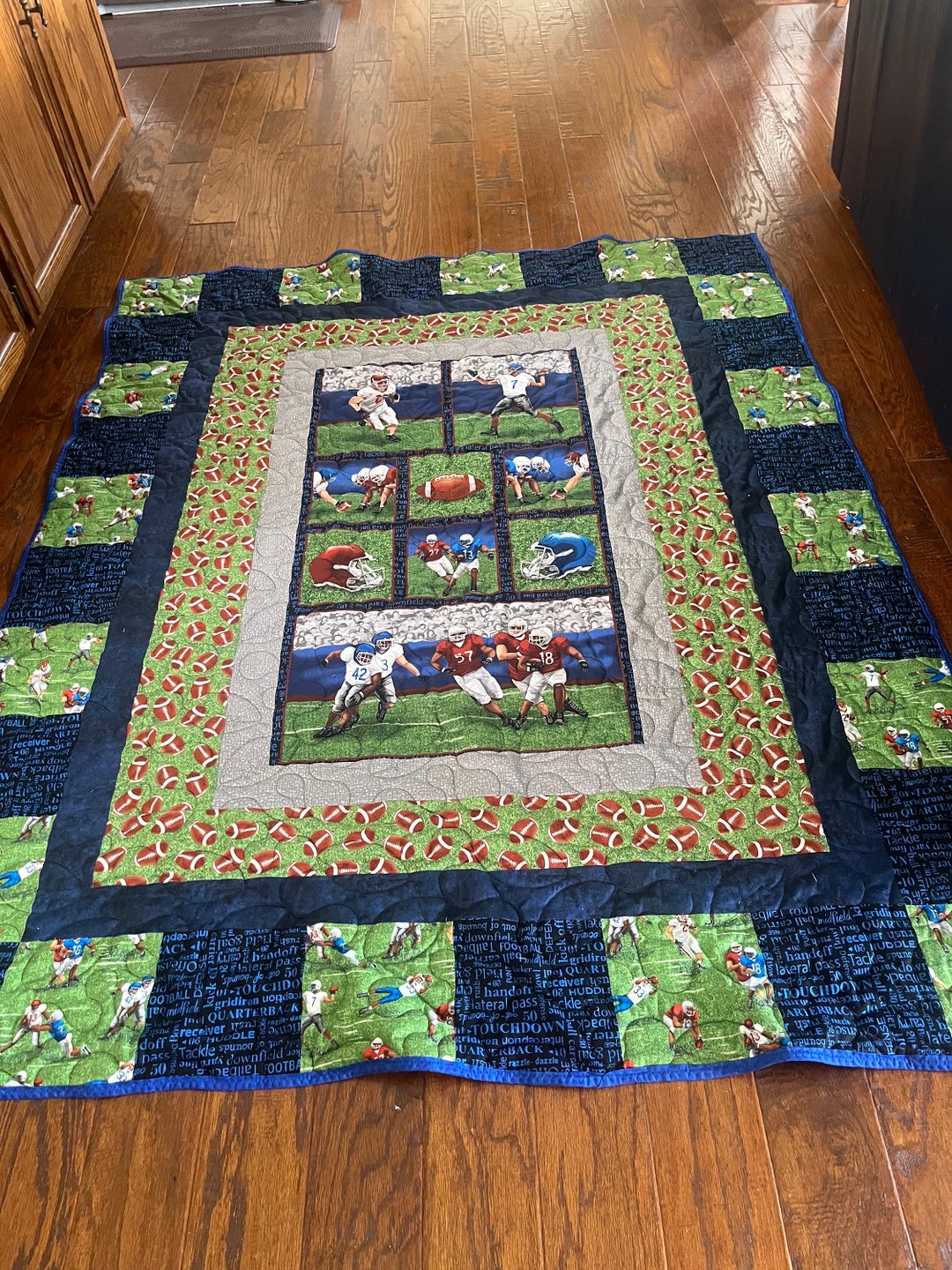 Football Quilt - Etsy