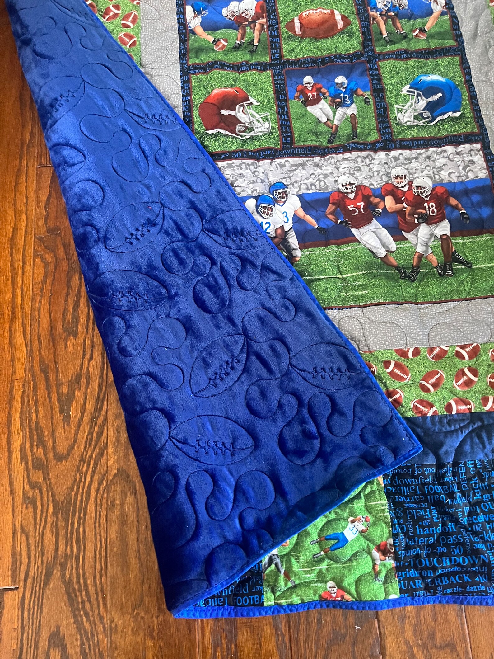 Football Quilt - Etsy