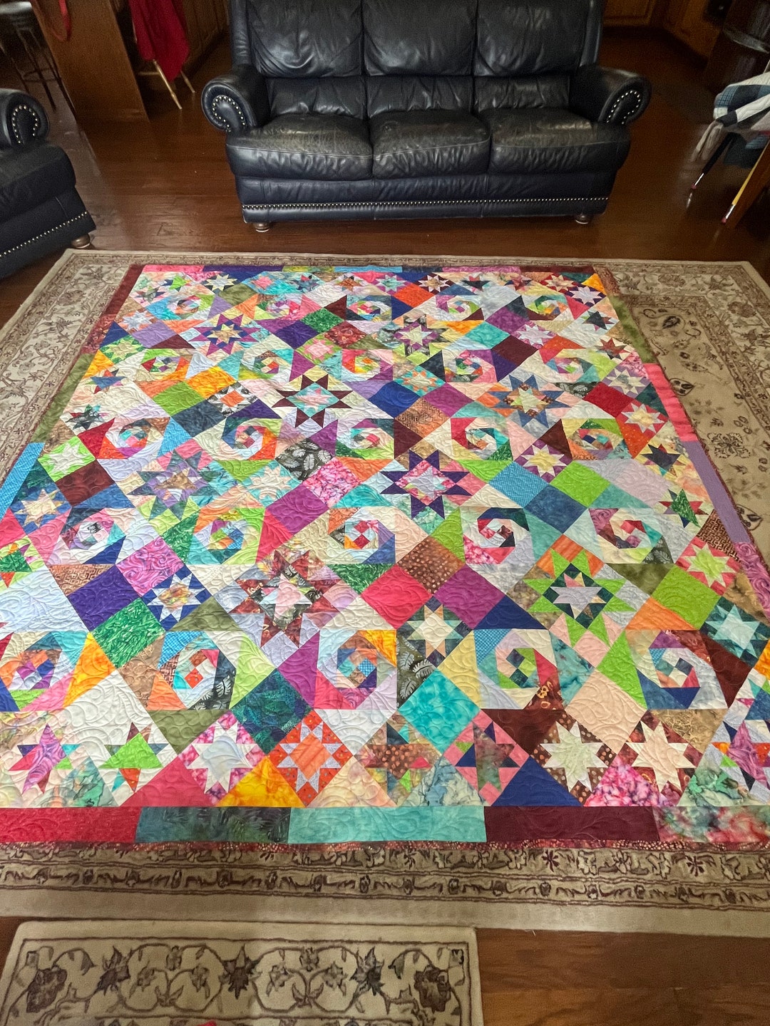 Batik Star Quilt - Etsy