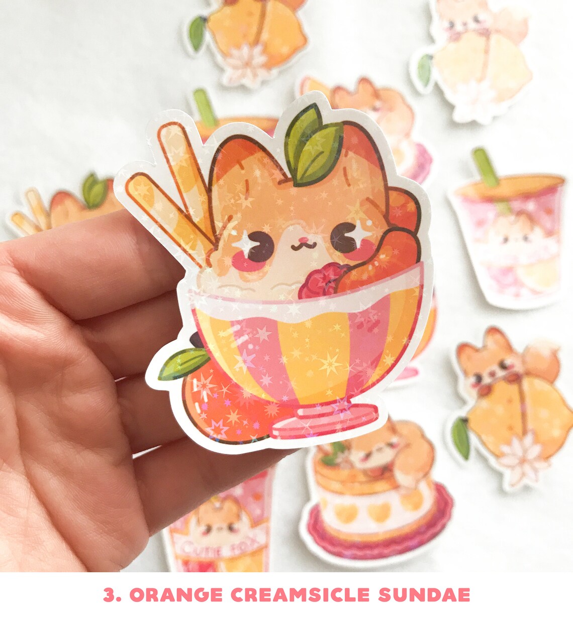 Citrus Fox Sticker Lemon Sticker Fox Sticker Orange - Etsy