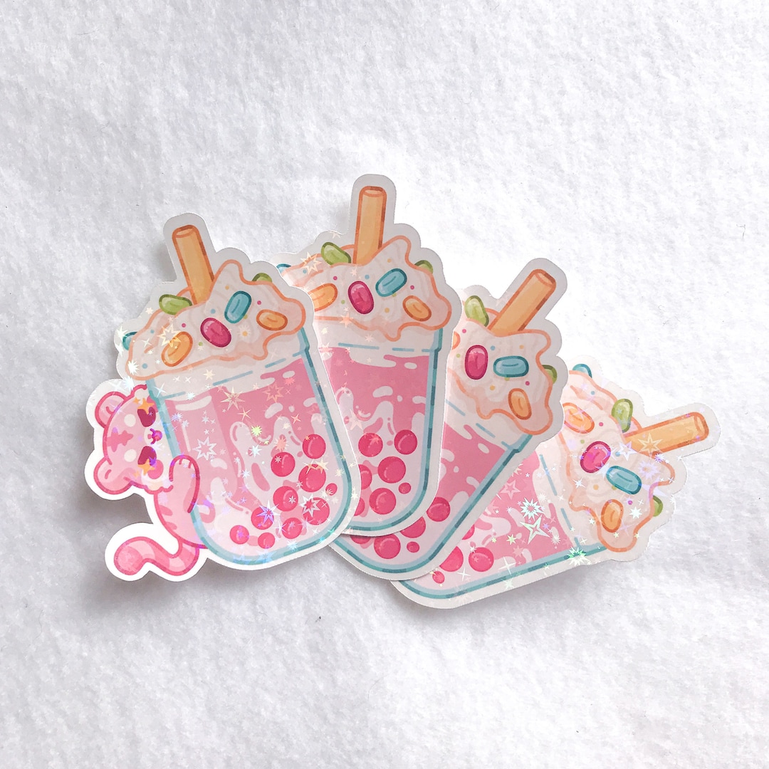 Cereal Tiger - Fruity Boba Sticker V2, Boba Sticker, Tiger Sticker ...