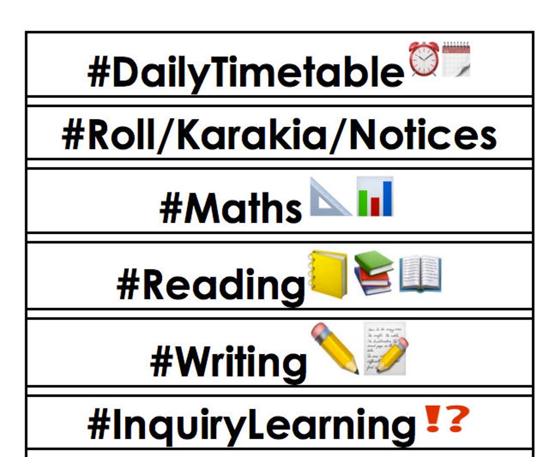 Emoji Timetable - Etsy