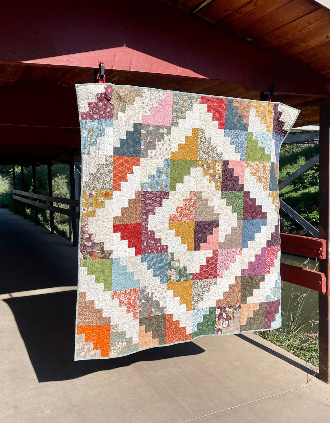 Mint Julep PDF Quilt Pattern - Jelly Roll Friendly, Modified Log Cabin, Scrappy Quilt Pattern - Etsy