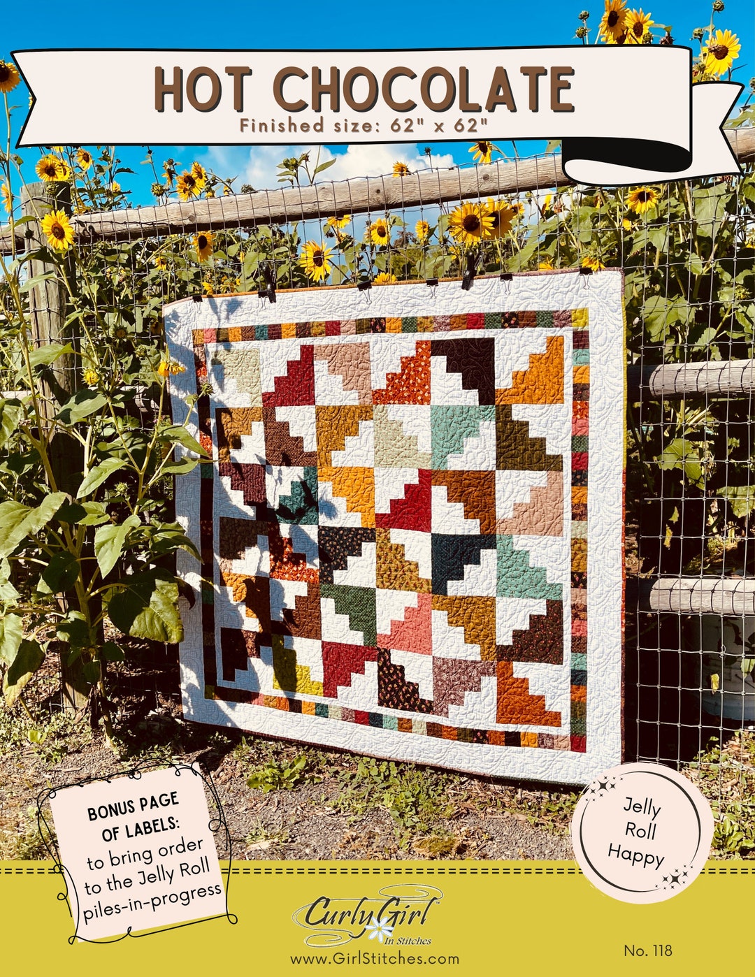 PDF Quilt Pattern - Fat Quarter Friendly, Pinwheel Log Cabin - Etsy
