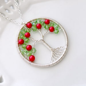 Apple Tree Necklace, Christmas Gift for Teachers, Teacher Appreciation ...