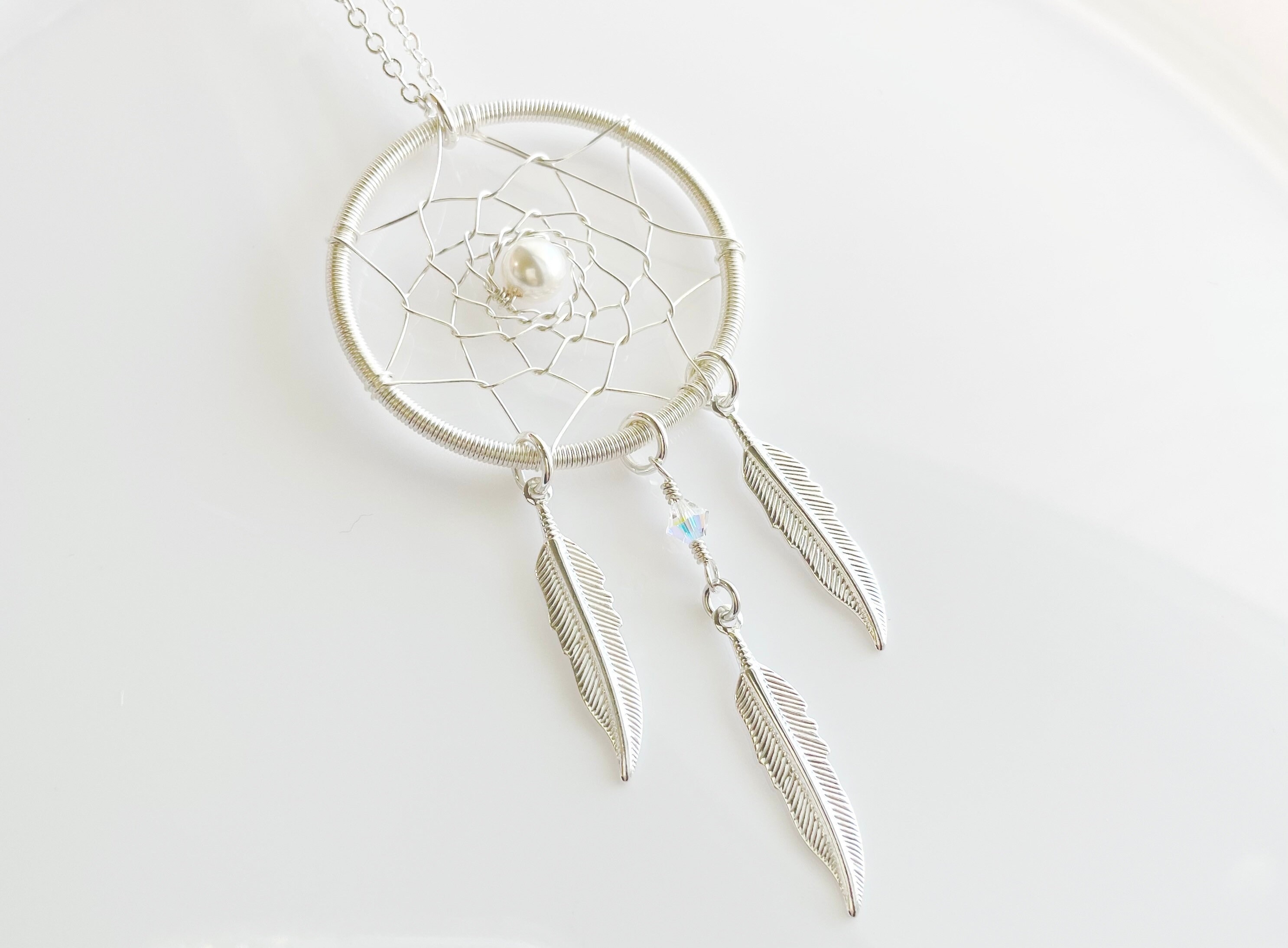 Dream Catcher Necklace Dreamcatcher Necklace Long Follow - Etsy