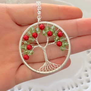 Apple Tree Necklace, Christmas Gift for Teachers, Teacher Appreciation ...