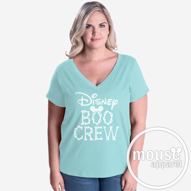 Plus Size Disney Boo Crew Halloween VNeck/Disney Boo Crew | Etsy