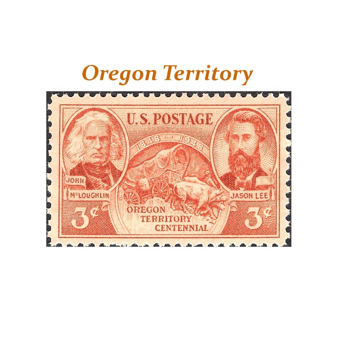 Ten 3c Oregon Territory | Unused US Postage Stamps | Wagon Trains | the ...