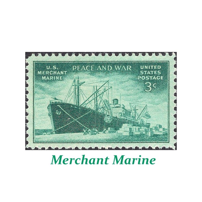 Ten 3c Merchant Marines | Unused US Postage Stamps | U S Servicemen ...