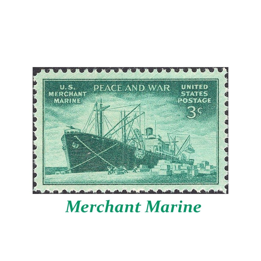 Ten 3c Merchant Marines | Unused US Postage Stamps | U S Servicemen ...