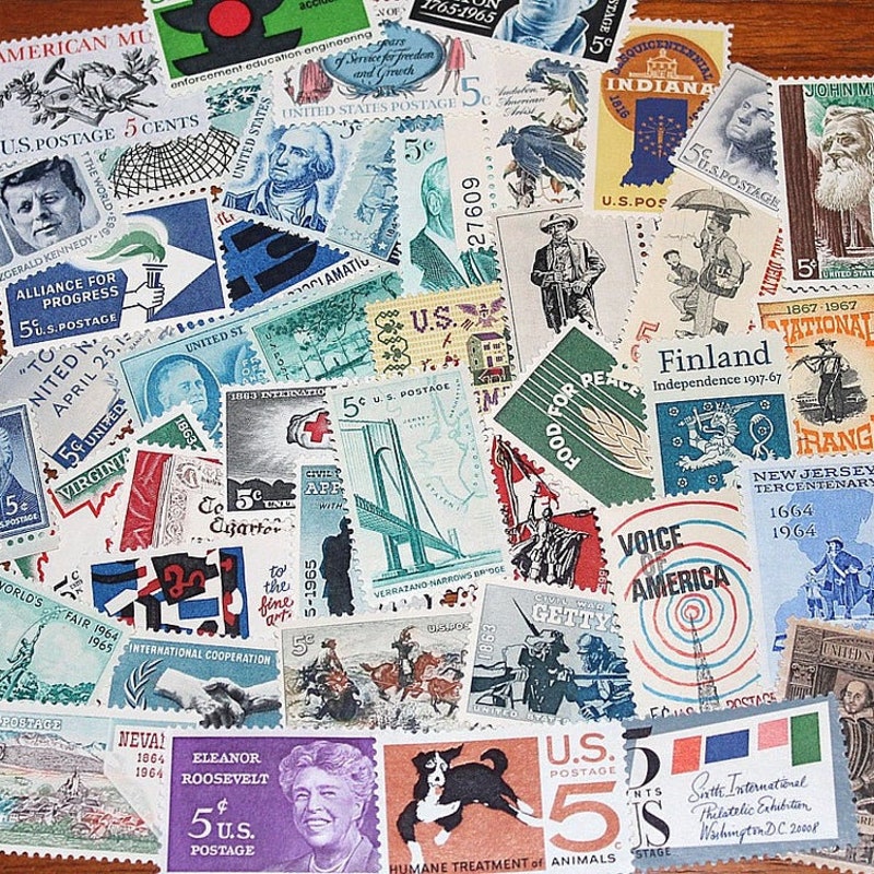 Mail Art Stamps - Etsy
