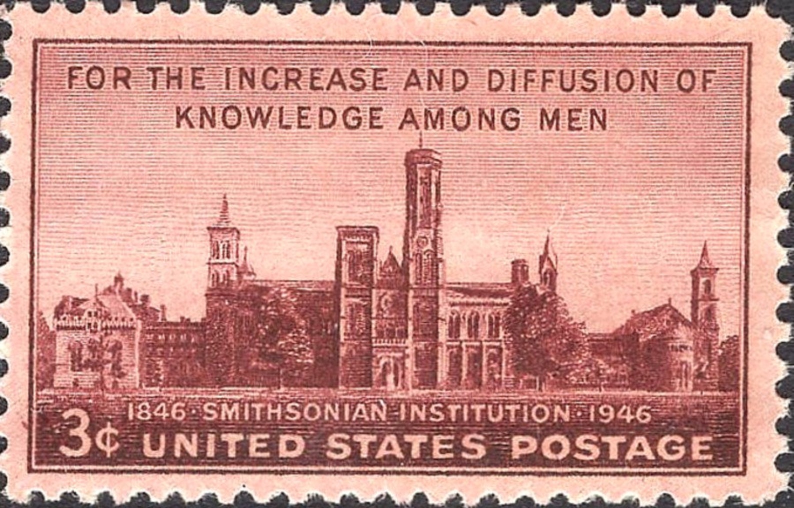 Ten 3c Smithsonian Institute | Unused US Postage Stamps | Washington DC ...