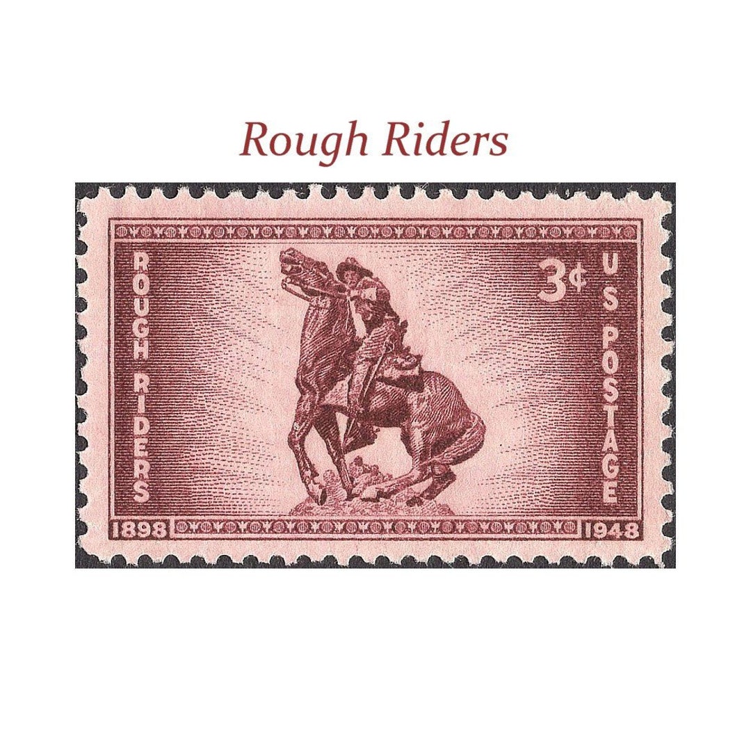 3c Rough Riders Stamp .. Vintage Unused US Postage Stamps | Teddy ...