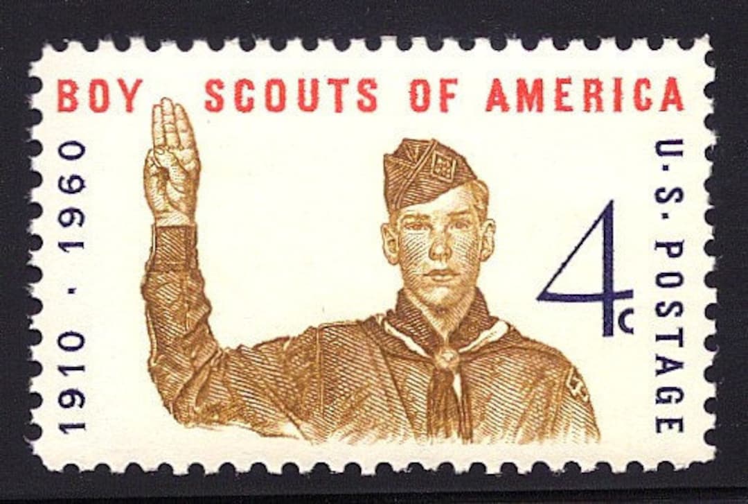 Vintage Unused US Postage Stamp 4c BOY SCOUTS 50th Anniversary .. Pack ...