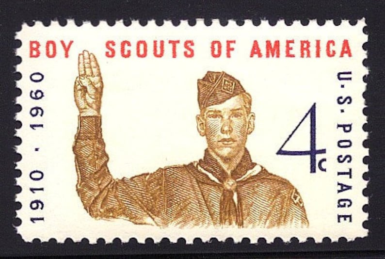 Vintage Unused US Postage Stamp 4c BOY SCOUTS 50th Anniversary .. Pack ...