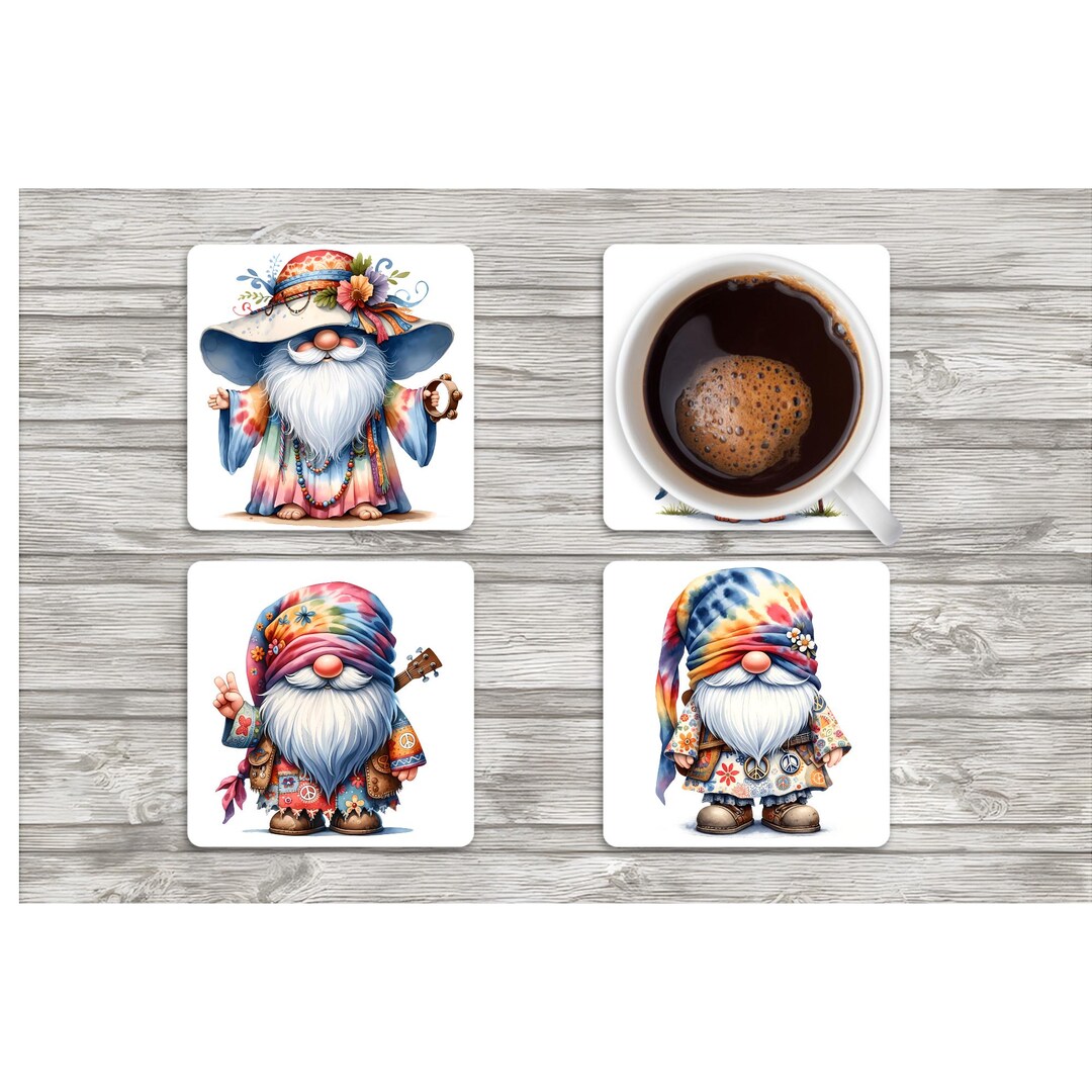 Gnome Coasters - Etsy