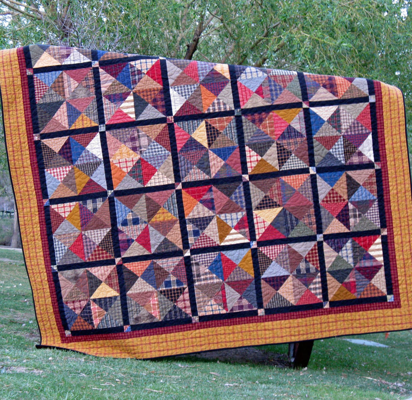 Plaid Squared Quilt Pattern - Etsy
