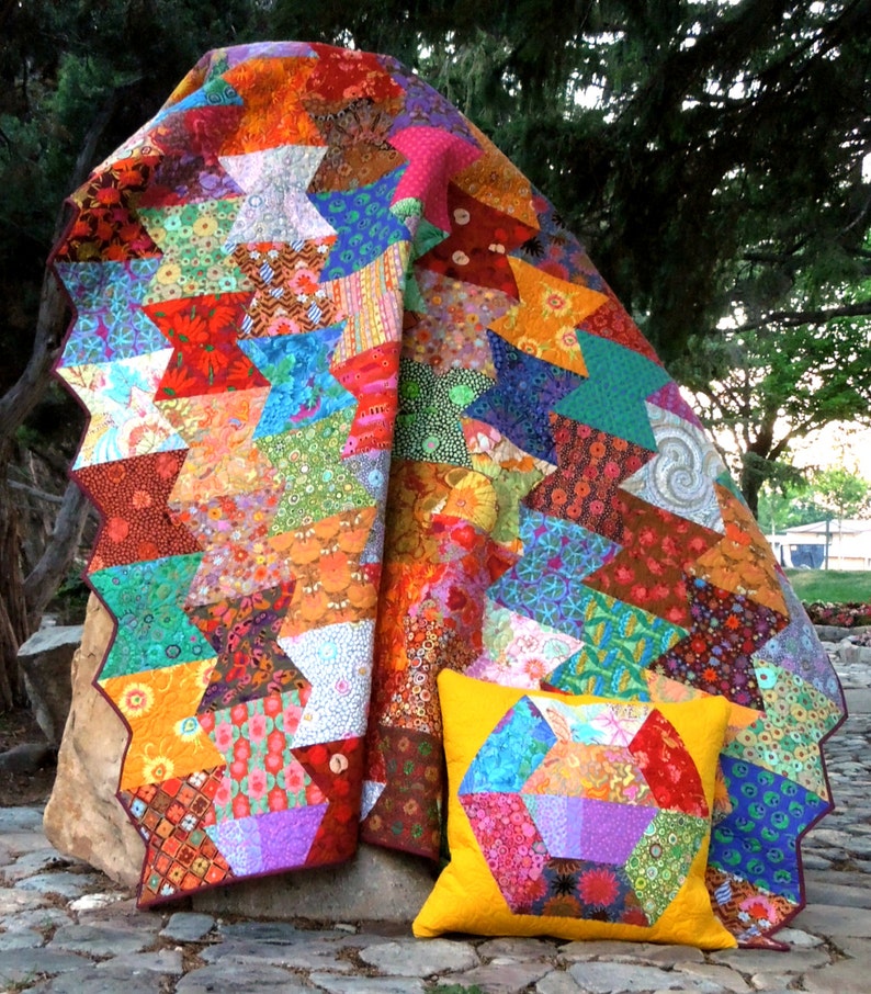 Hexi Flip Quilt Pattern and Pillow - Etsy
