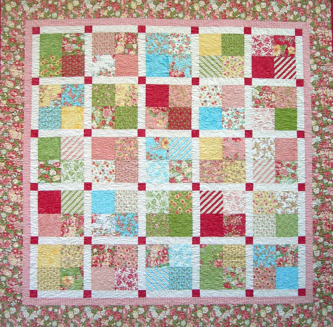 4-patch Fun Quilt Pattern - Etsy