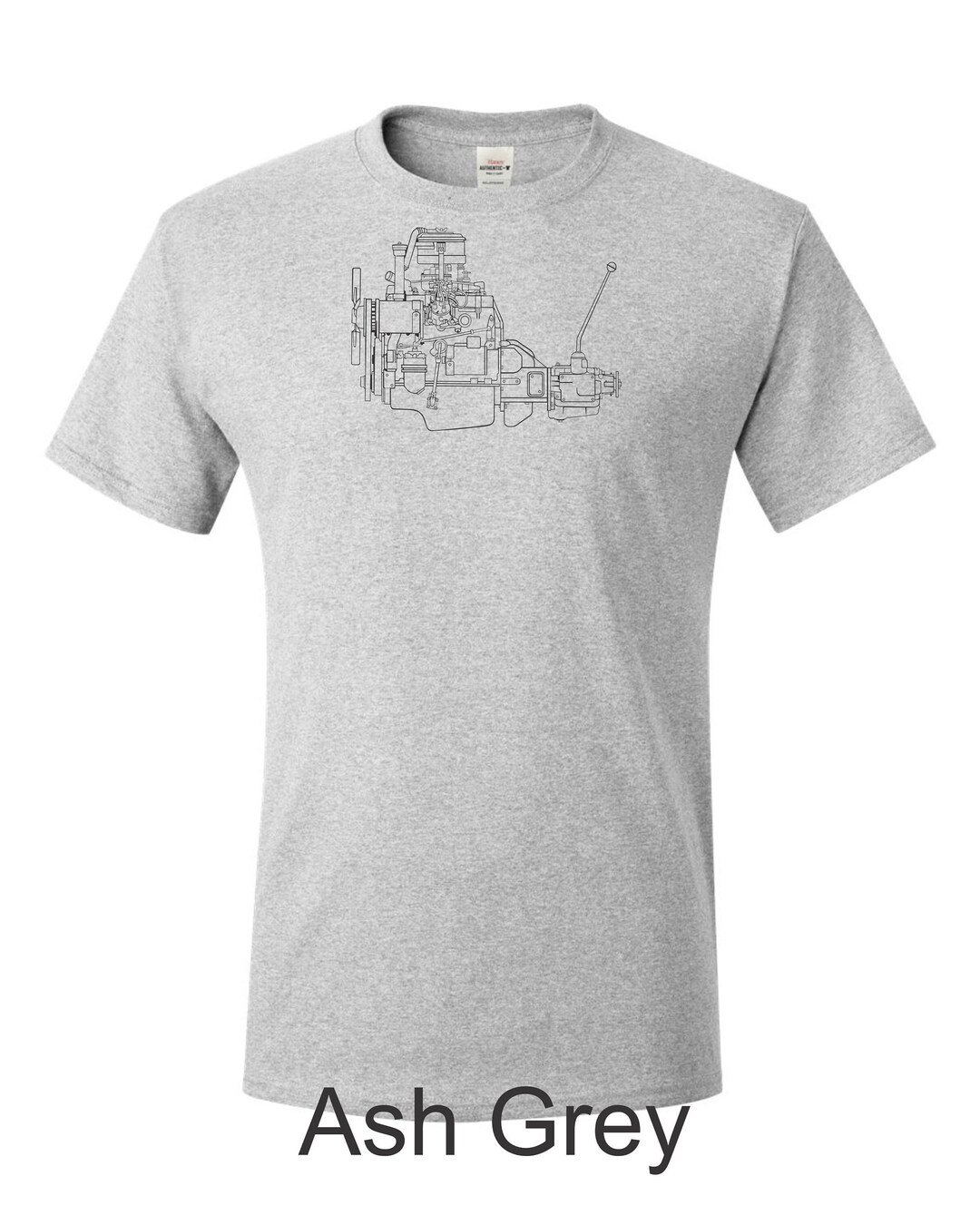 Flat Head 4 Cylinder Engine With Transmission Men's T-shirt, Ford ...