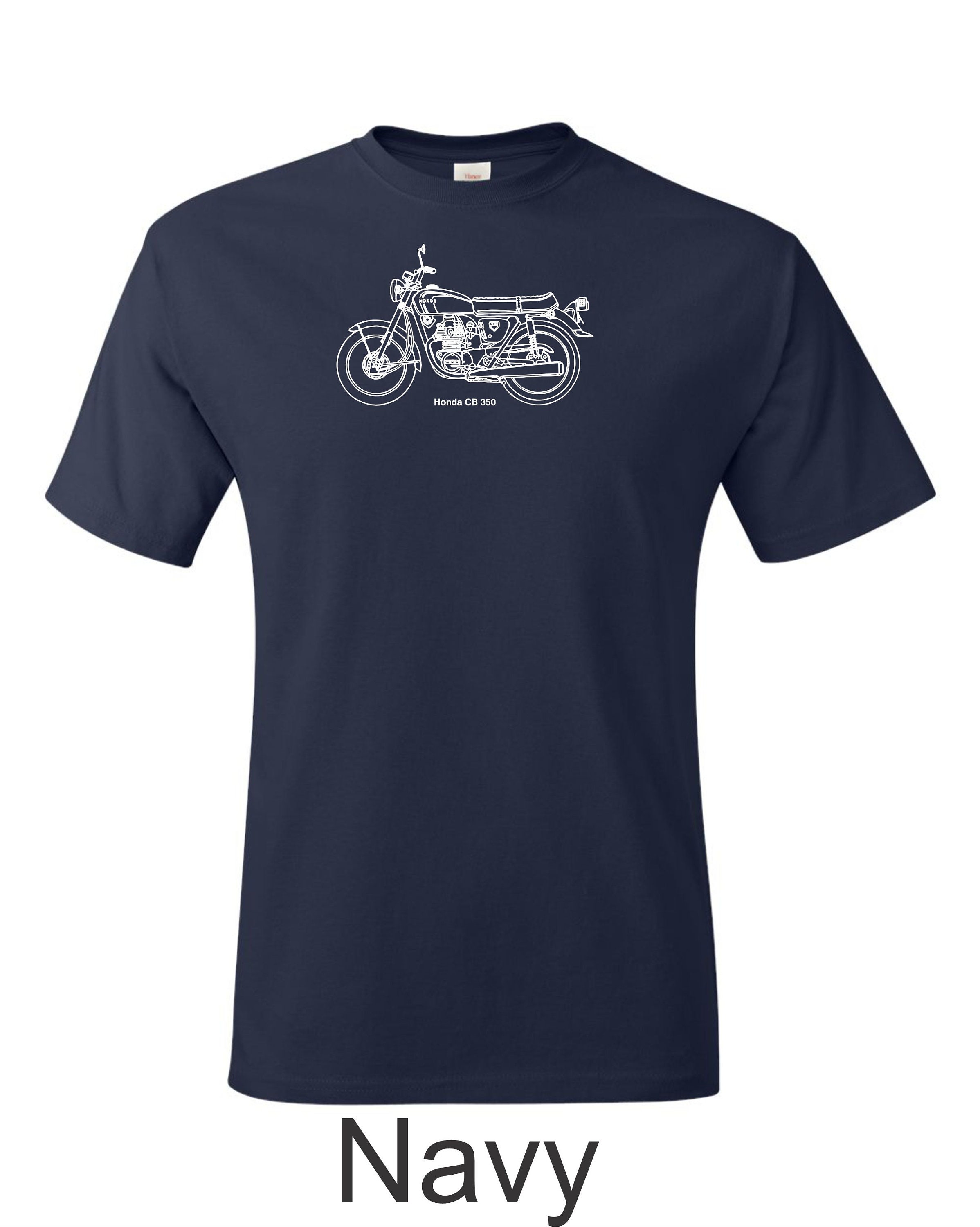 Honda CB 350 Motorcycle, Printed on Men's T Shirt, Honda Shirt, Vintage ...