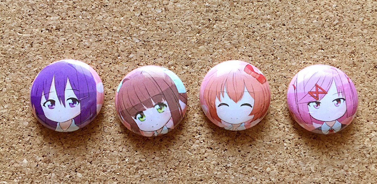 Doki Doki Literature Club Buttons - Etsy
