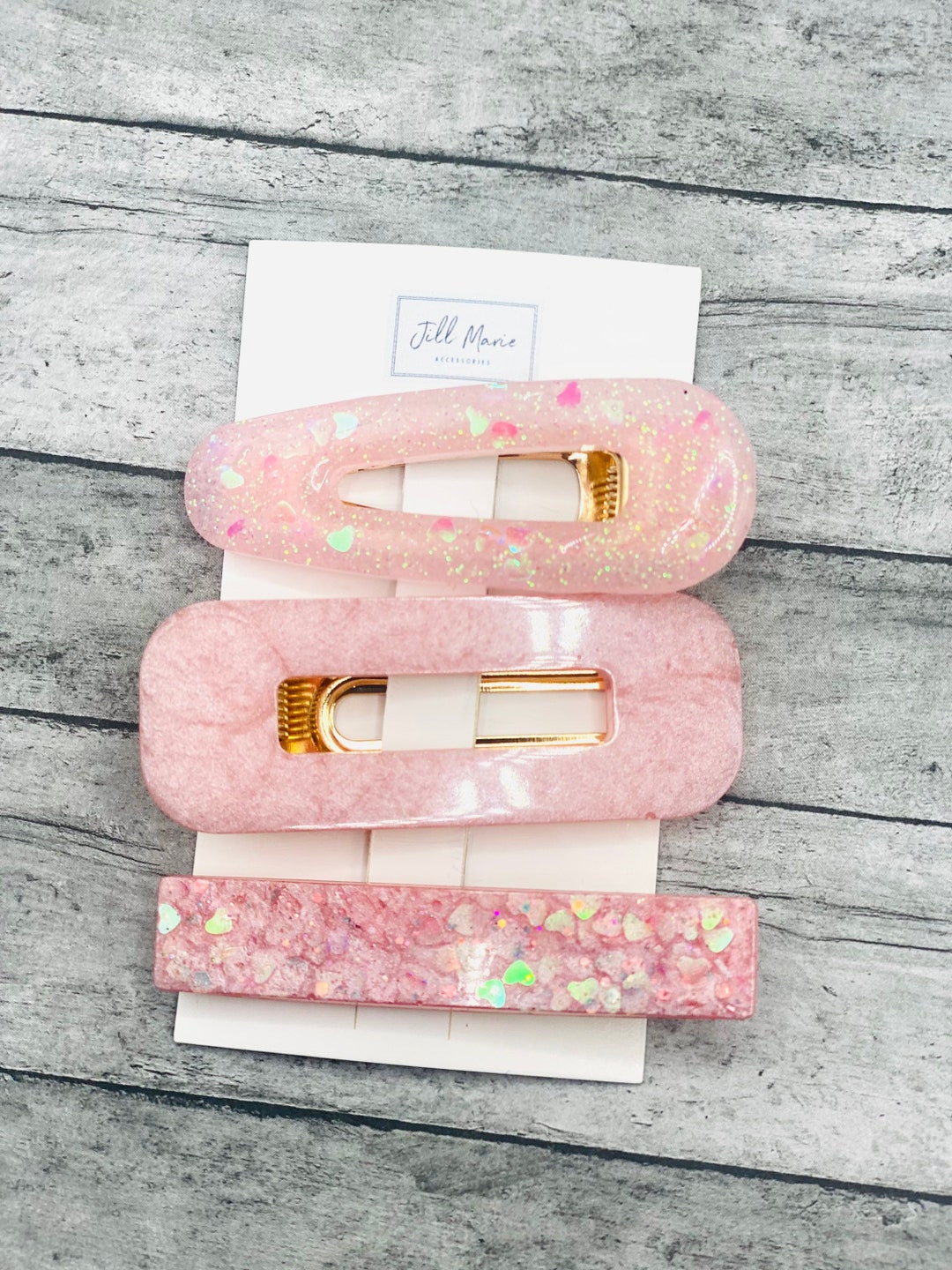 Shades of Pink Hair Clips - Etsy