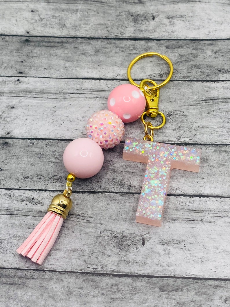 Baby Pink Bubblegum Bead Keychain - Etsy