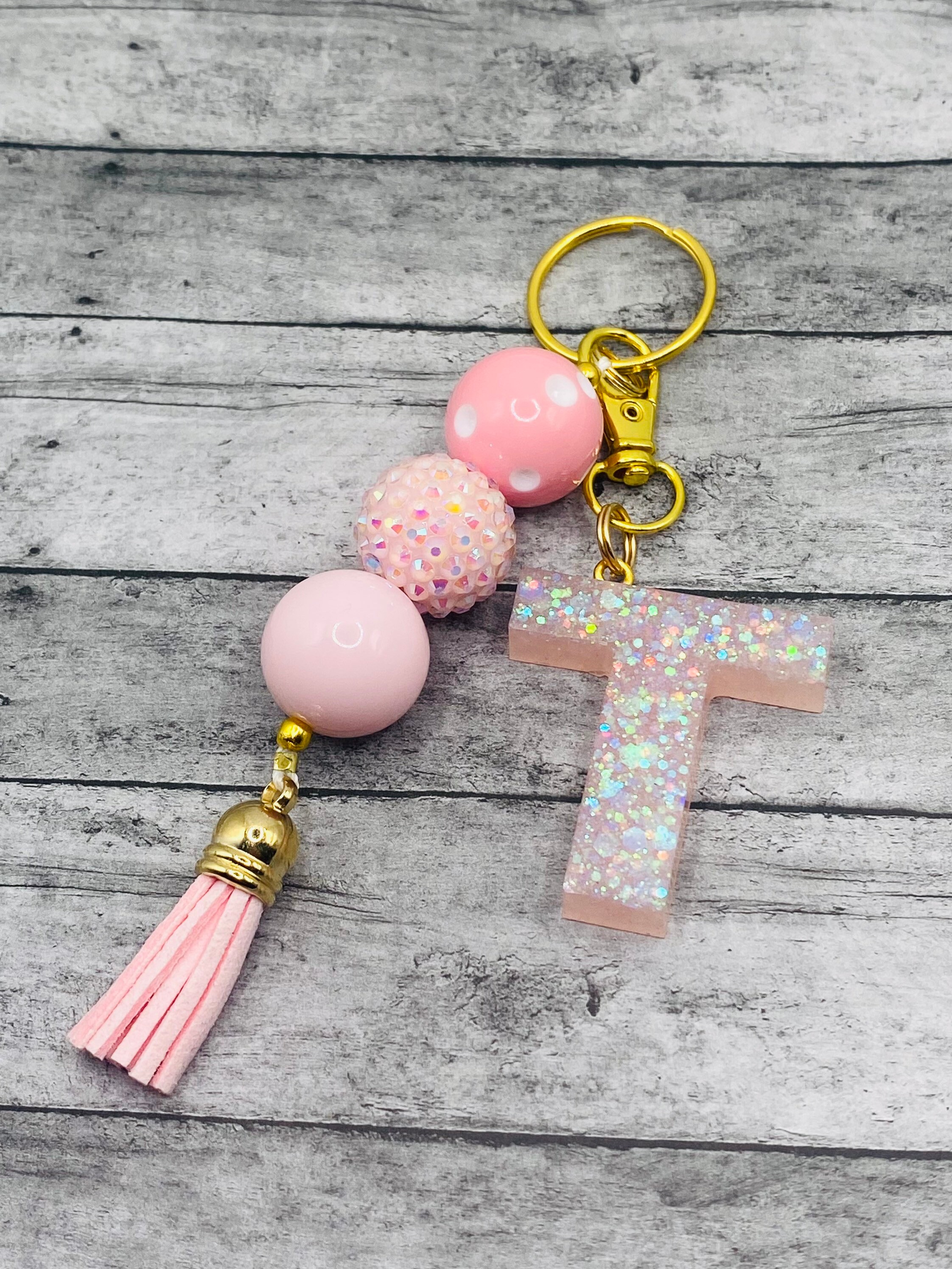 Baby Pink Bubblegum Bead Keychain - Etsy