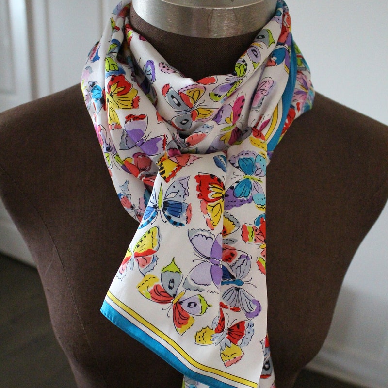 Talbots Silk Scarf - Etsy