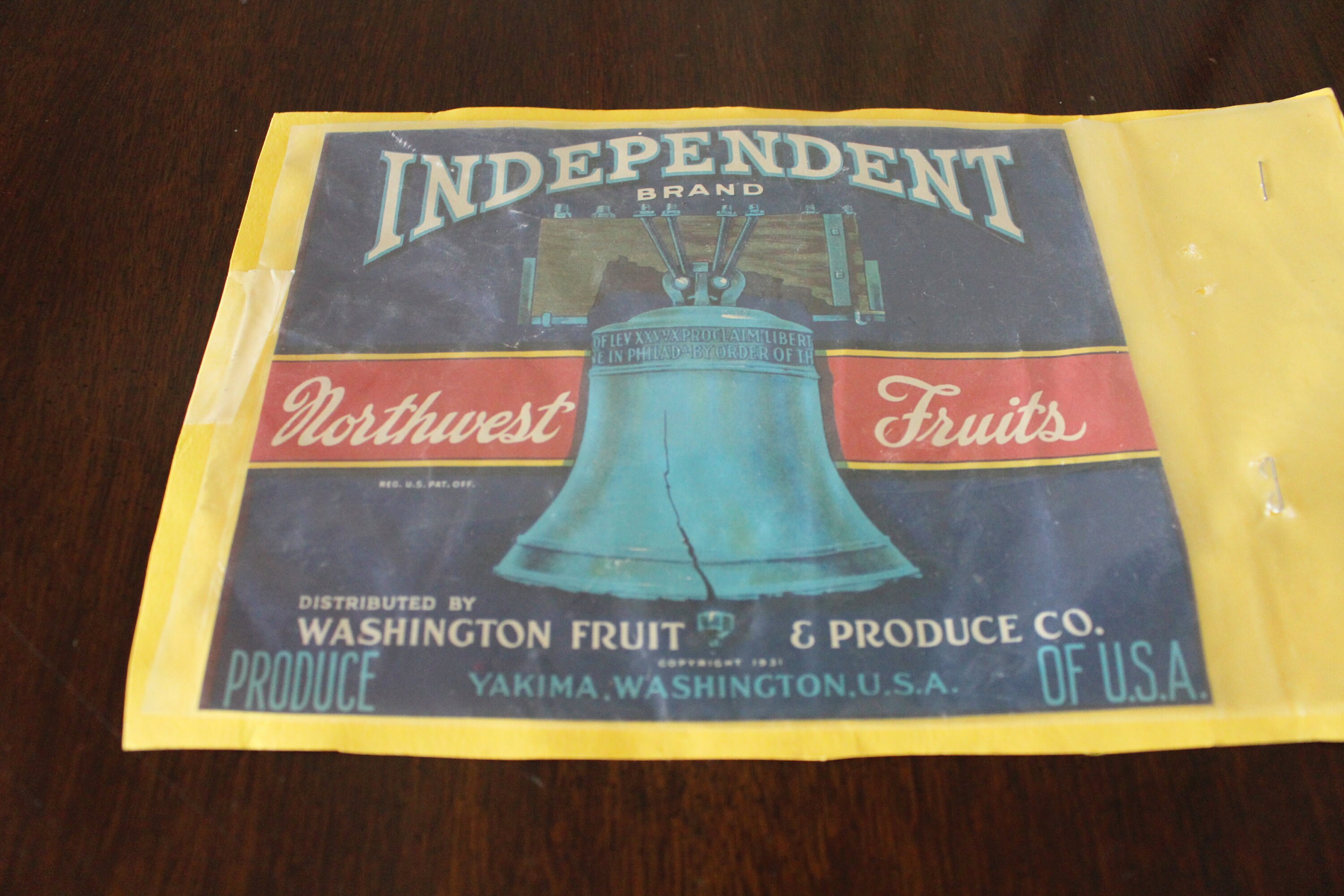Vintage Fruit Crate Can Label. C1930's Independent Brand Northwest ...