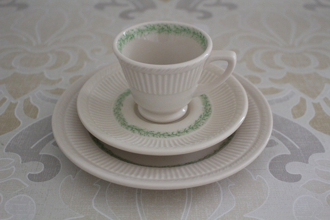 Shenango Pottery USA Espresso Coffee Cup, Saucer, Dessert Plate ...
