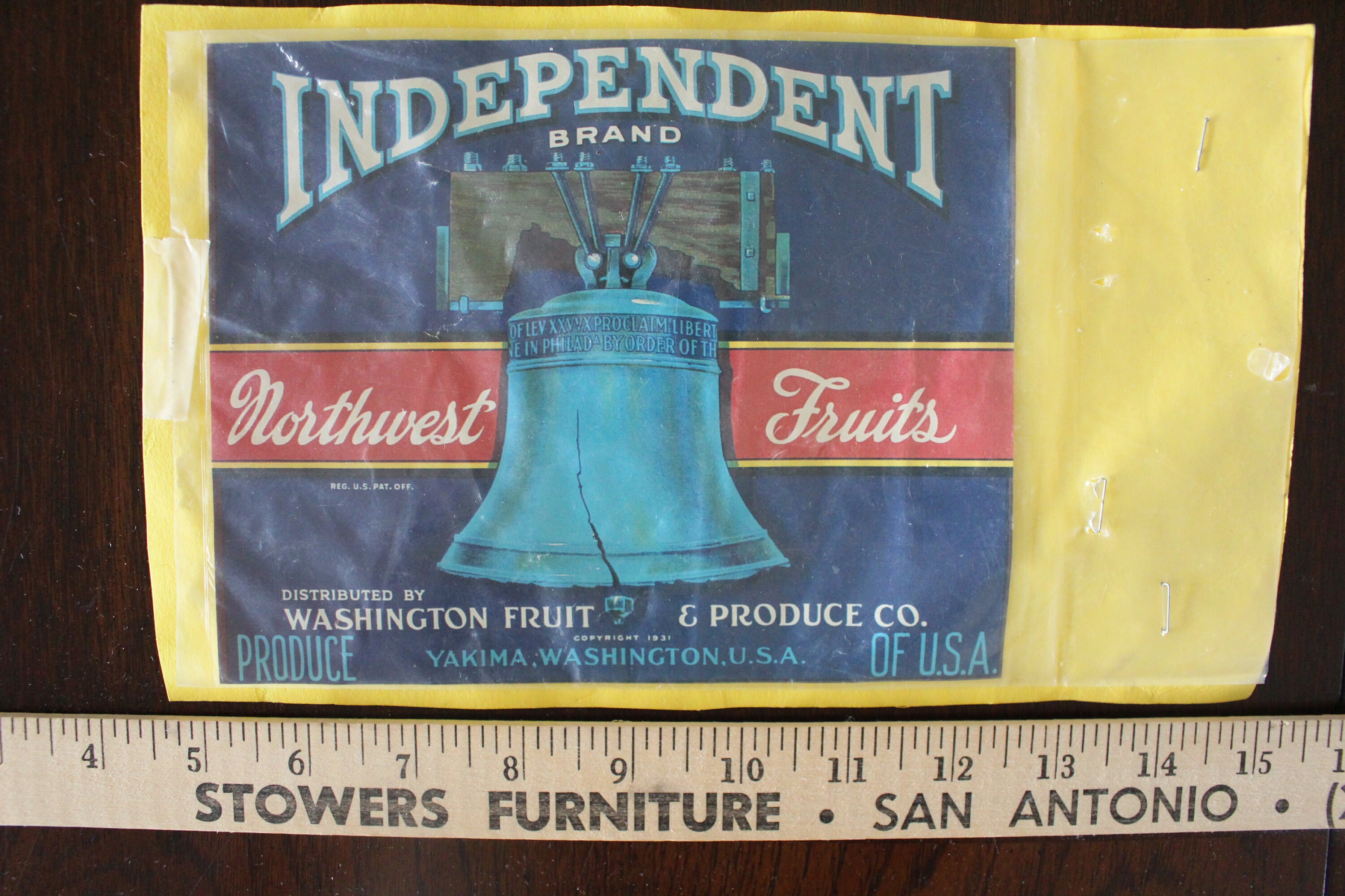 Vintage Fruit Crate Can Label. C1930's Independent Brand Northwest ...