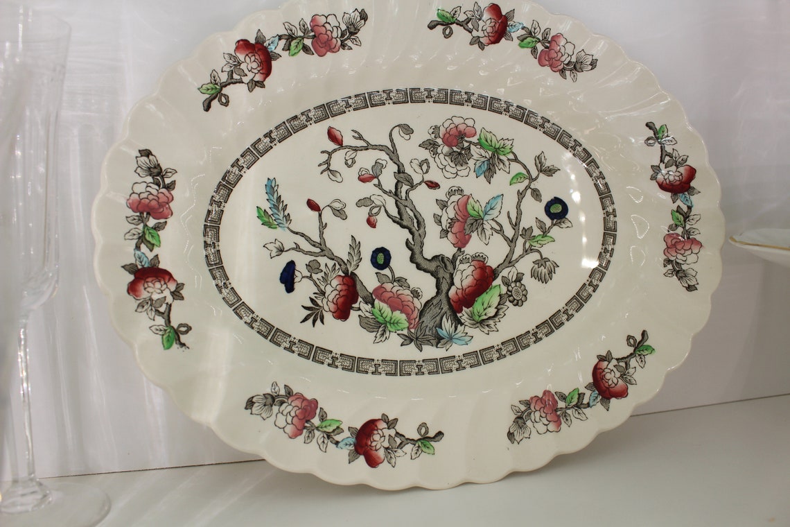 Myott Fine Staffordshire Ware Indian Tree Platter 12.5 x - Etsy 日本