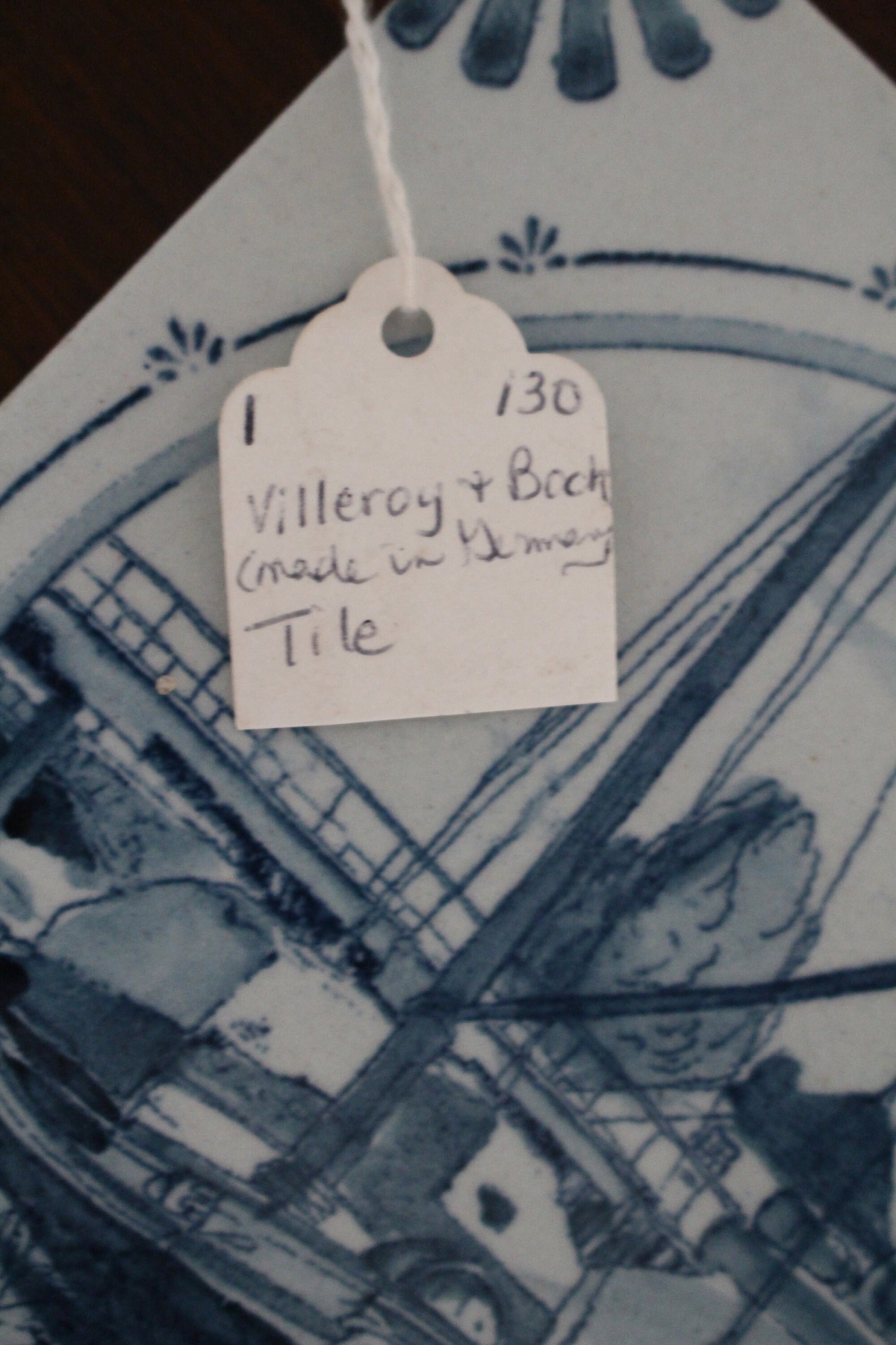 Villeroy and Boch Tile, Delft Blue Holland Handmade Tile, Made in ...