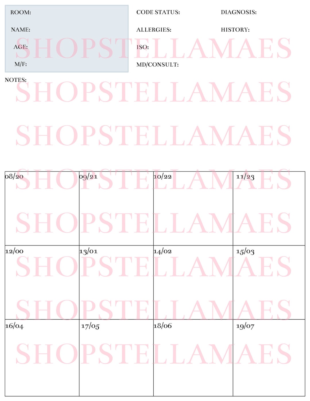 Nursing Brain - New Grad Report Sheet - Nursing Report Sheet - Etsy