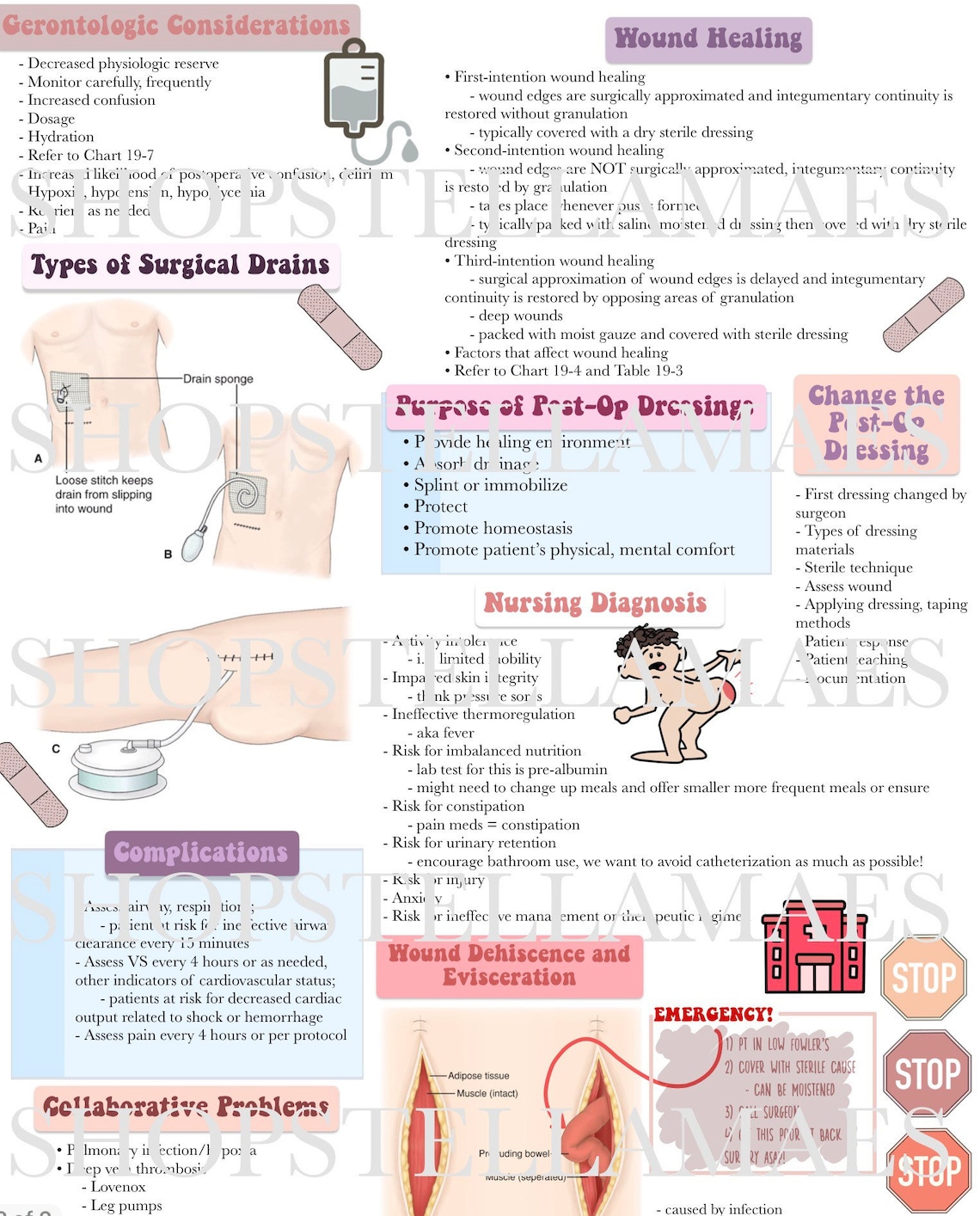 Post-op Nursing Study Guide - Cheat Sheet - Student Nurse Post ...