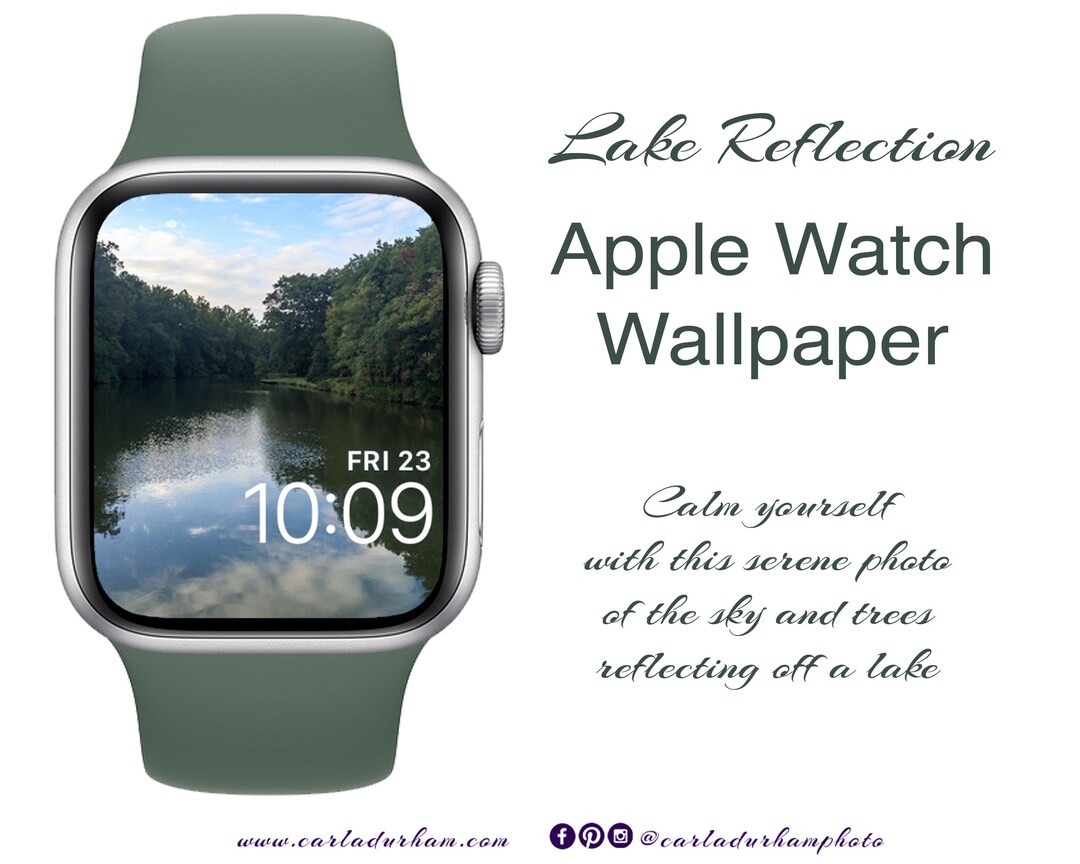 Lake Reflection: Apple Watch Wallpaper Photograph of Trees - Etsy
