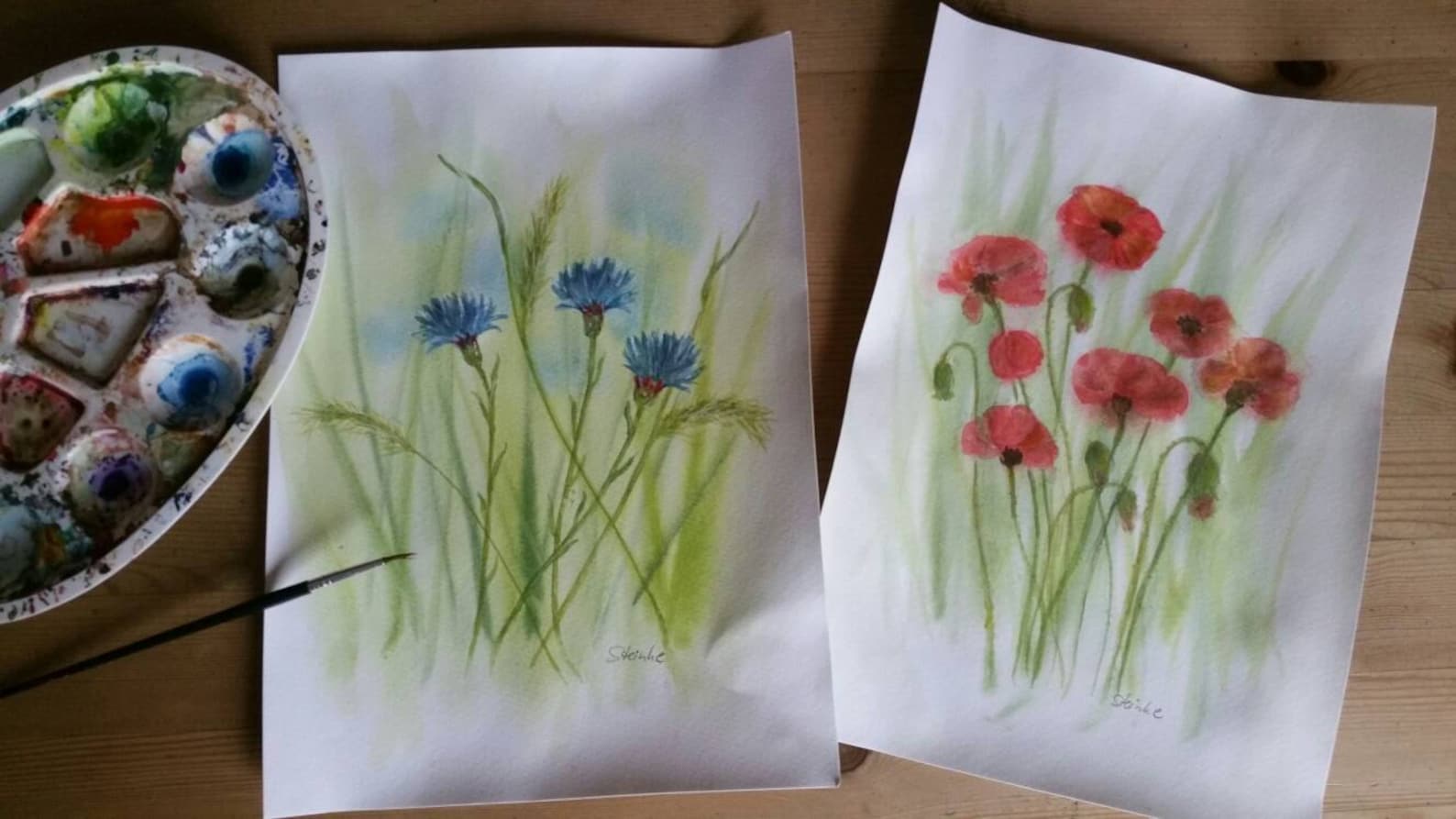 Cornflowers, Original, Watercolour Painting - Etsy